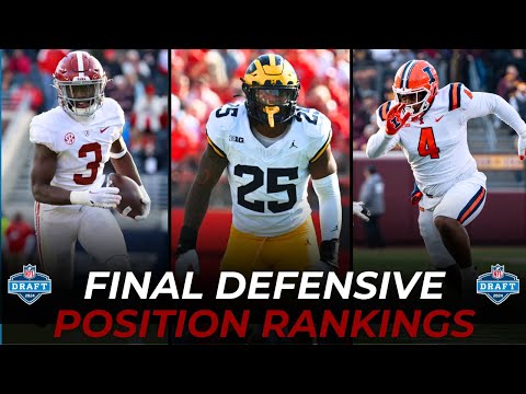 FINAL 2024 NFL Draft Defensive Position Rankings | 2024 NFL Draft Rankings