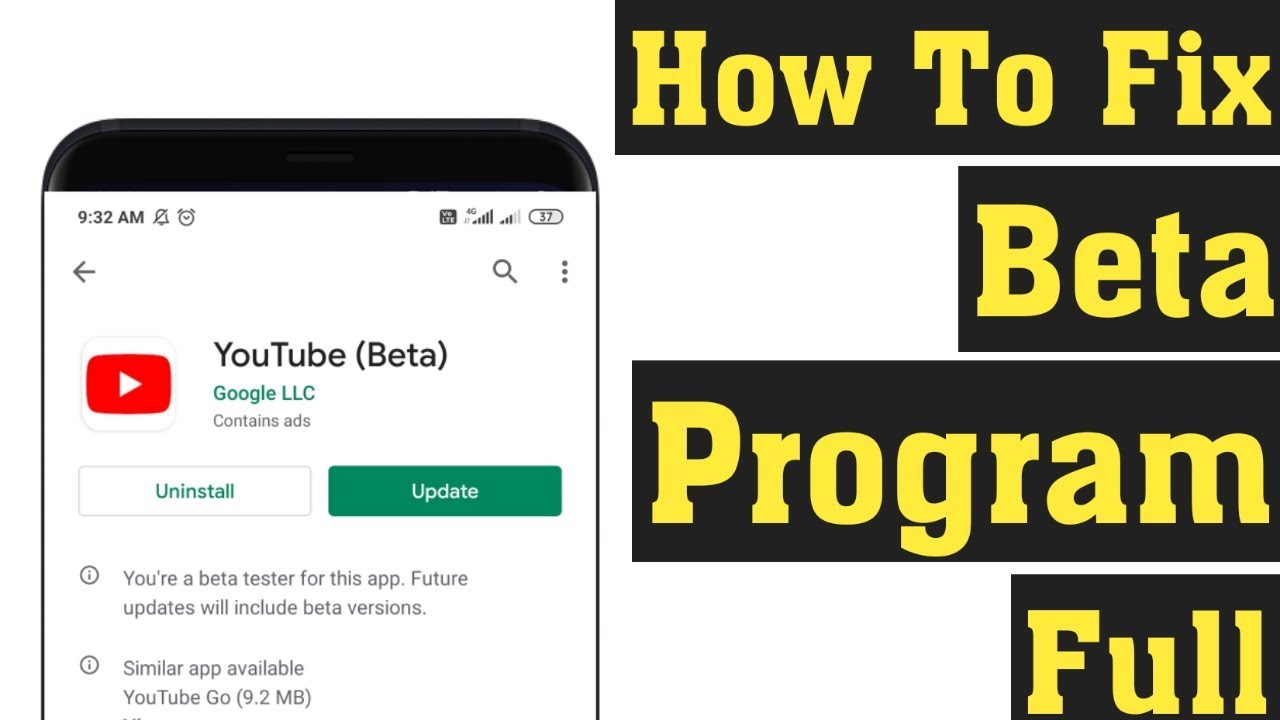 How To Fix Beta Programme Is Full & Join YouTube Beta Tester || Solve Beta Program Full