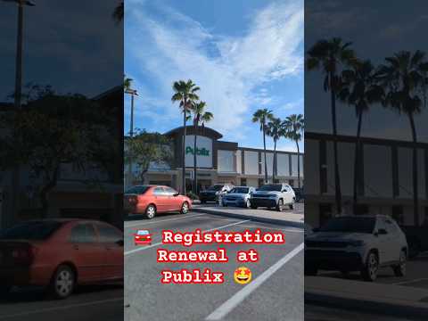 Registration Renewal at Publix...even my son can do it!