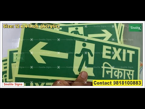 Mandatory Signs, Prohibition Signs, Danger Signs, Warning Signs, Auto Glow Exit Sign Board