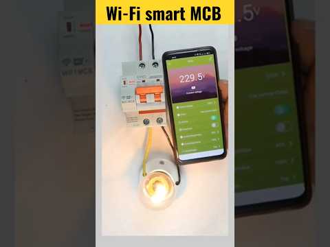 Wi-Fi smart MCB connection #electric #led #mcb #electrical #electronic #house