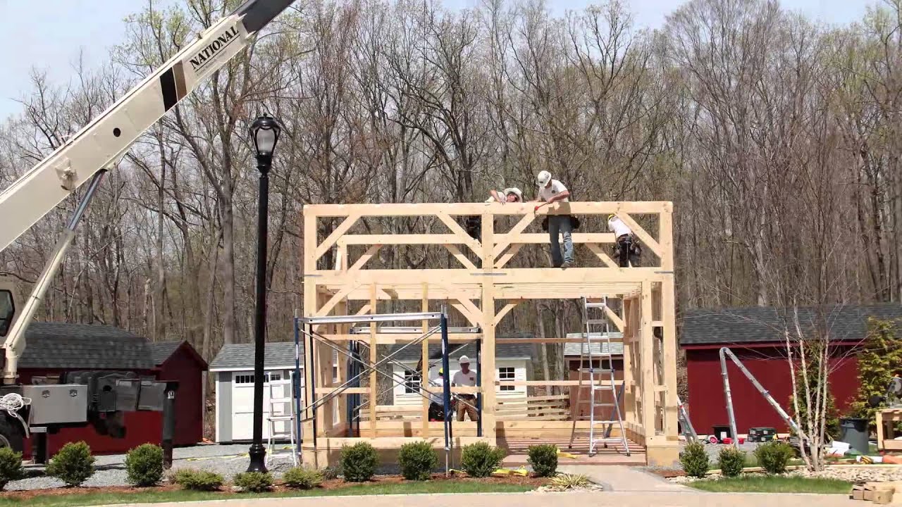 18x20 Post and Beam Barn Raising
