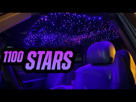1100 Piece Starlights with Black Suede Headliner