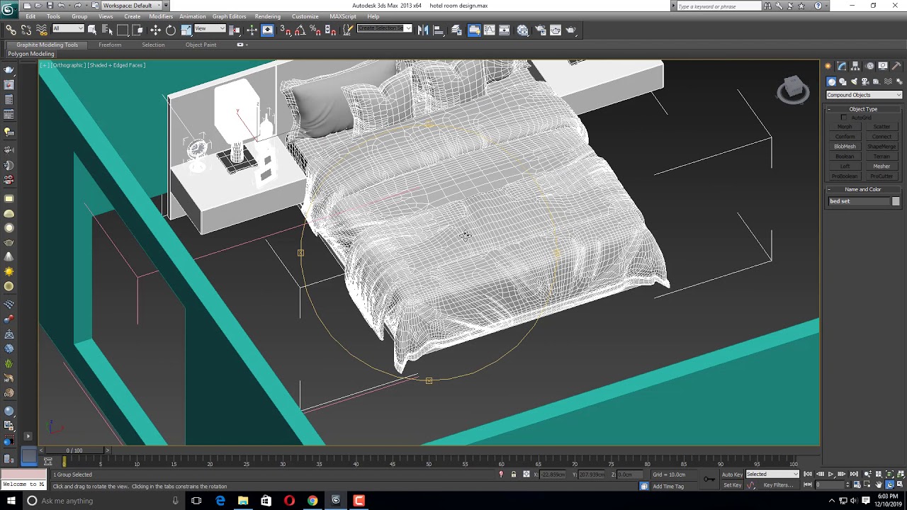 Tutorial 3Ds max bedroom modelling for Beginners