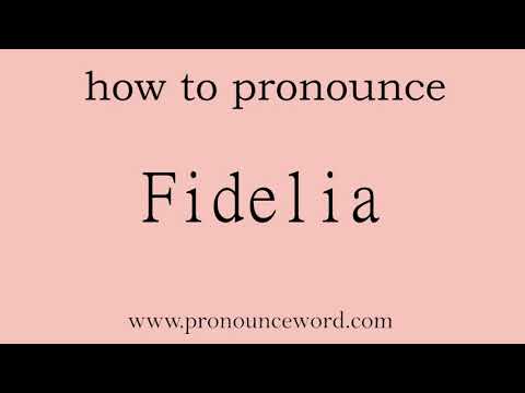 pronounce word:how to pronounce Fidelia in english (correct!).