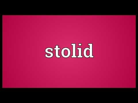 Stolid Meaning