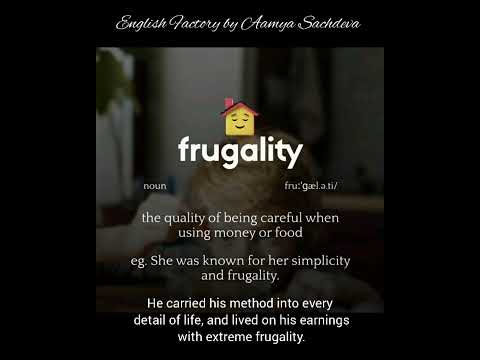 Frugality | Vocabulary | English Factory | Aamya Sachdeva