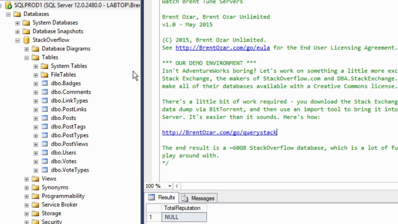 Microsoft SQL Server Performance Tuning, Live