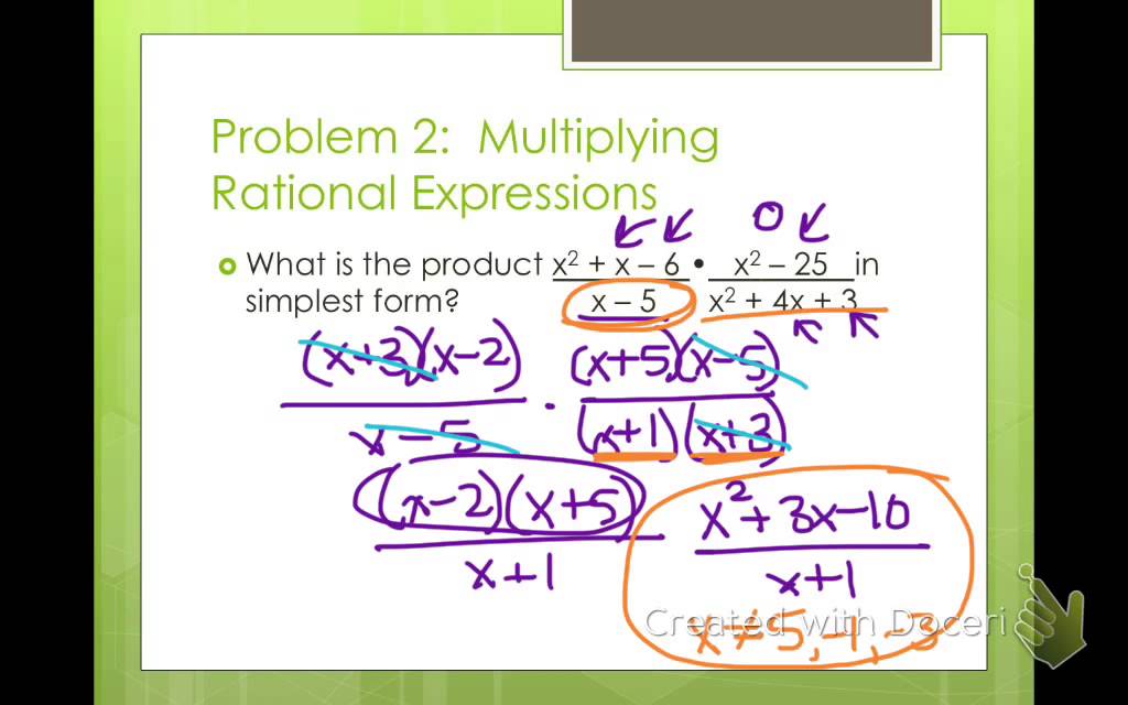 Algebra 2 Rational Expressions (8-4)