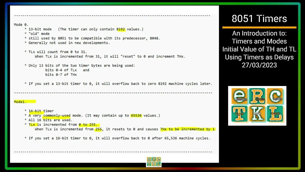 How To Calculate 8051 Timer Delays