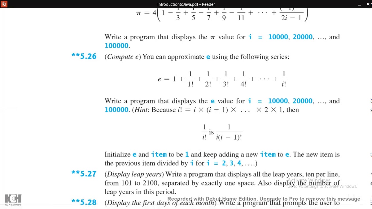 Introduction To Java Programming   Exercise 5 26b