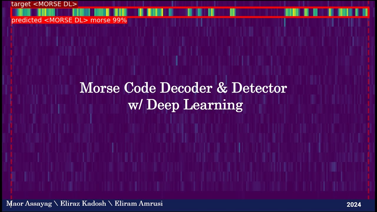 Deep Learning 046211 - Morse Code Decoder & Detector with Deep Learning