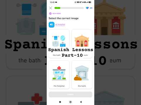 Spanish Lessons Basic Part-10 || Duolingo || Related to city and places