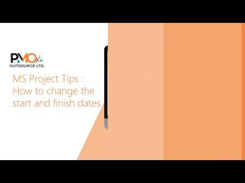 MS Project How to change the start and finish dates