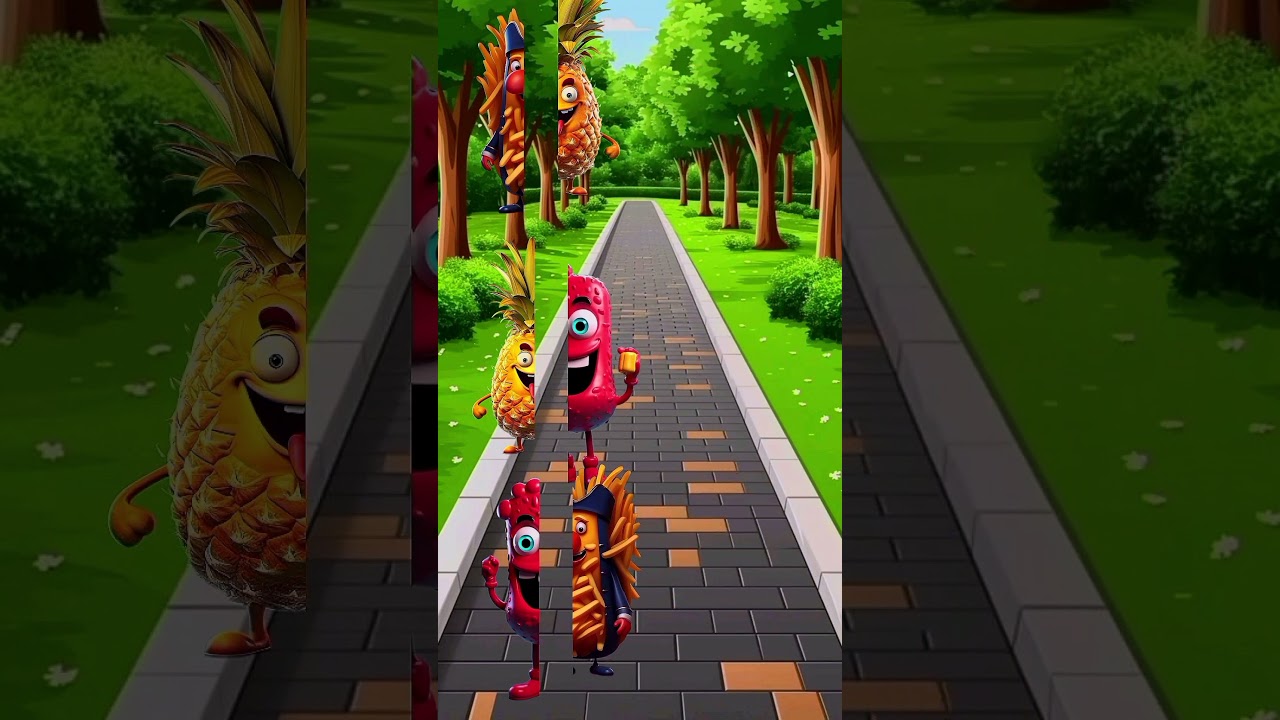 3d fruit shape magic toons #cartoon #shorts