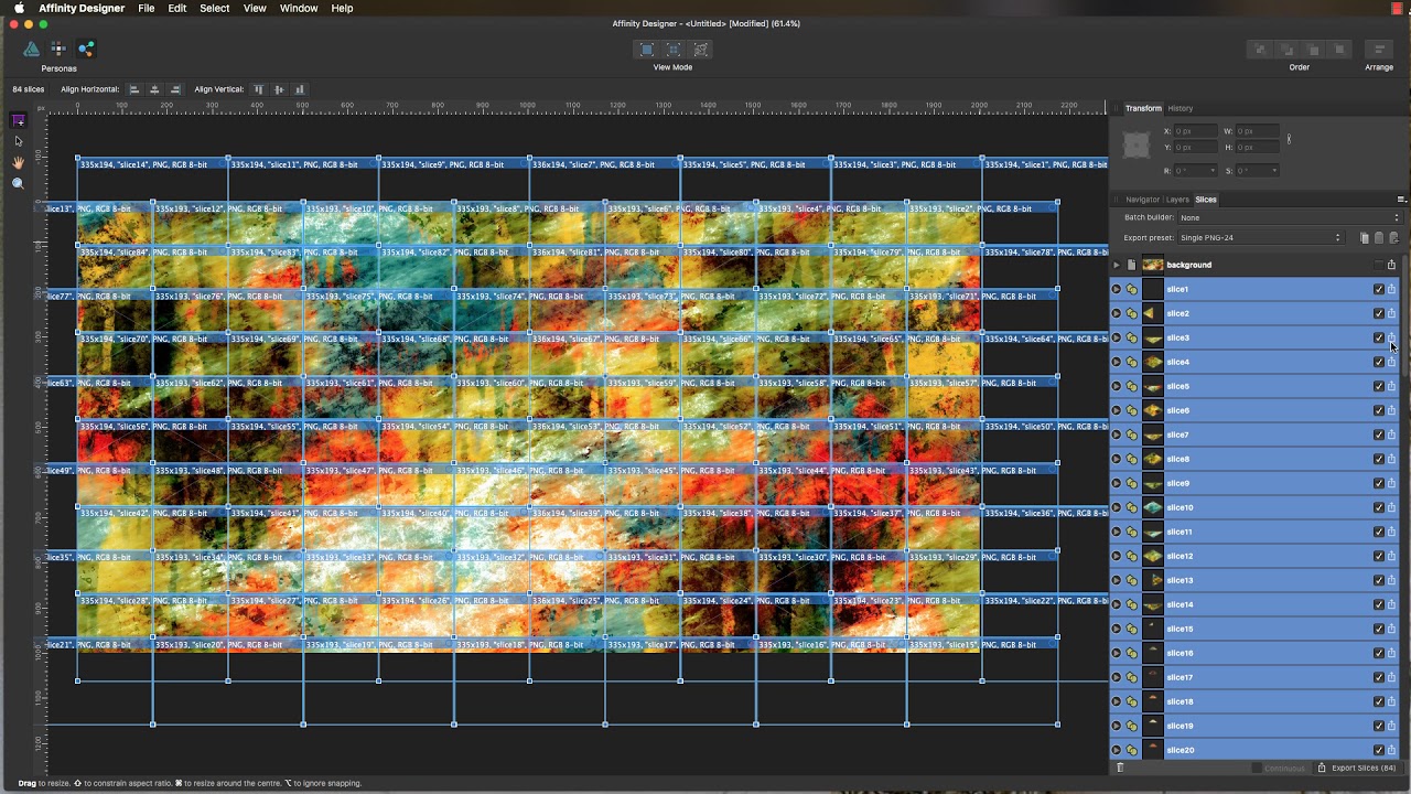 Affinity Designer: Break image into Isometric Diamonds.