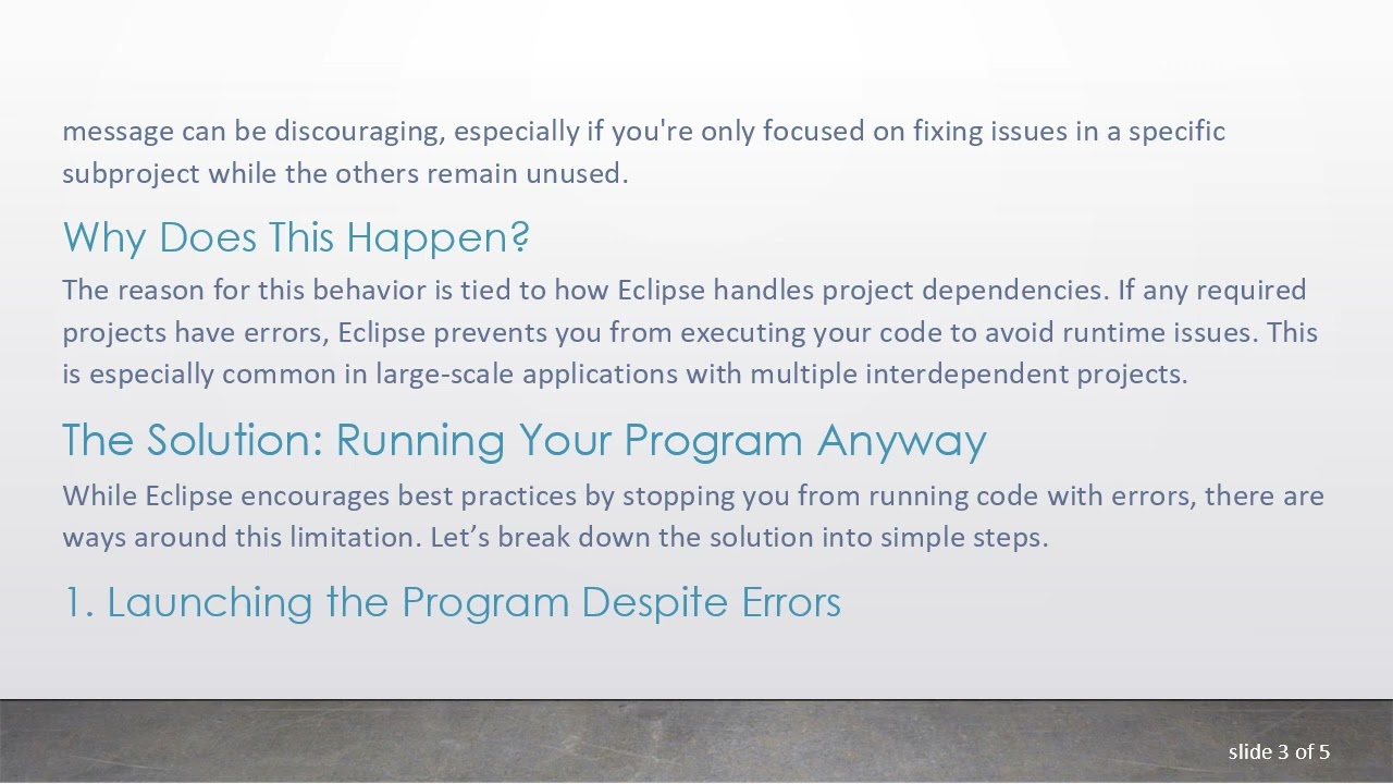 How to Run Java Programs in Eclipse Despite Compile Errors