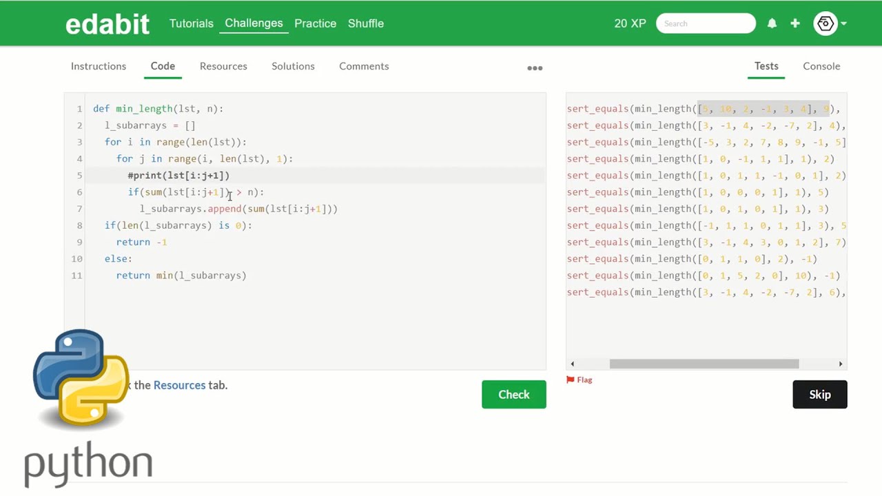 Python Coding Challenge #1