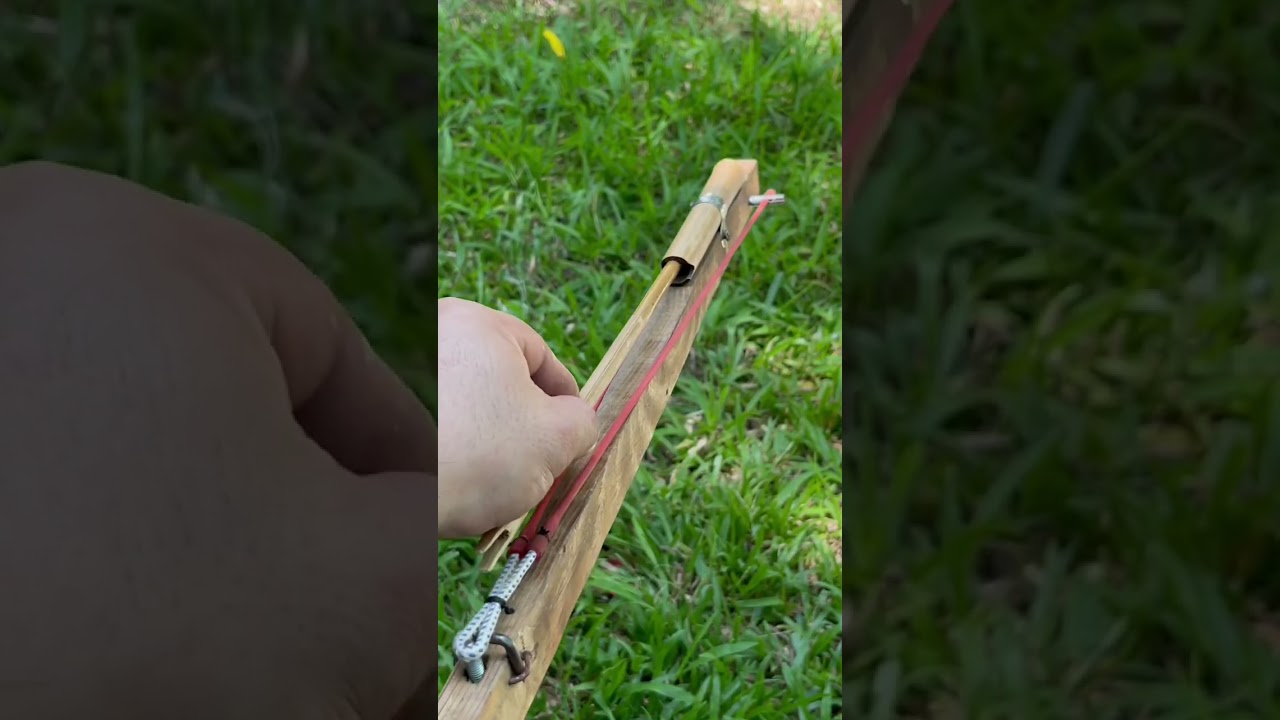 Handcraft a simple wooden crossbow # Craft Idea # DIY # Unique trigger mechanism