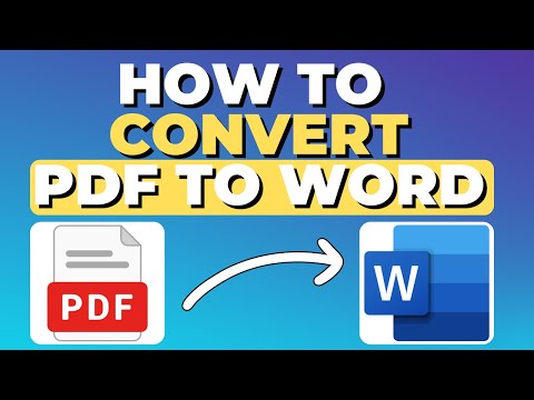 Word: Convert PDF to Editable Docs