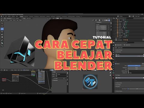 Tutorial Blender Part1 Pemula - Pengenalan Interface & Shortcut Key - B. Indonesia #carabelajarcepat