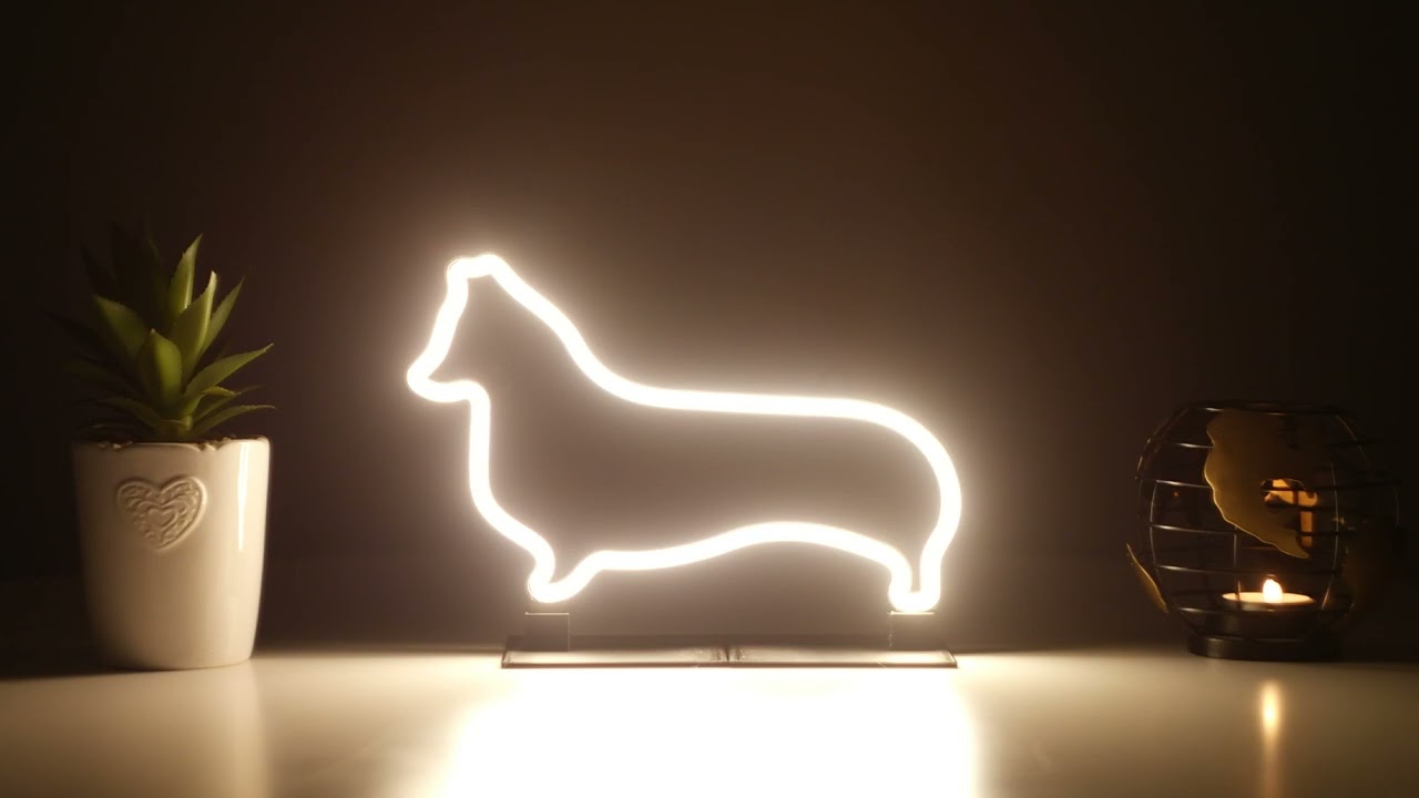 Corgi Dog LED Neon Sign