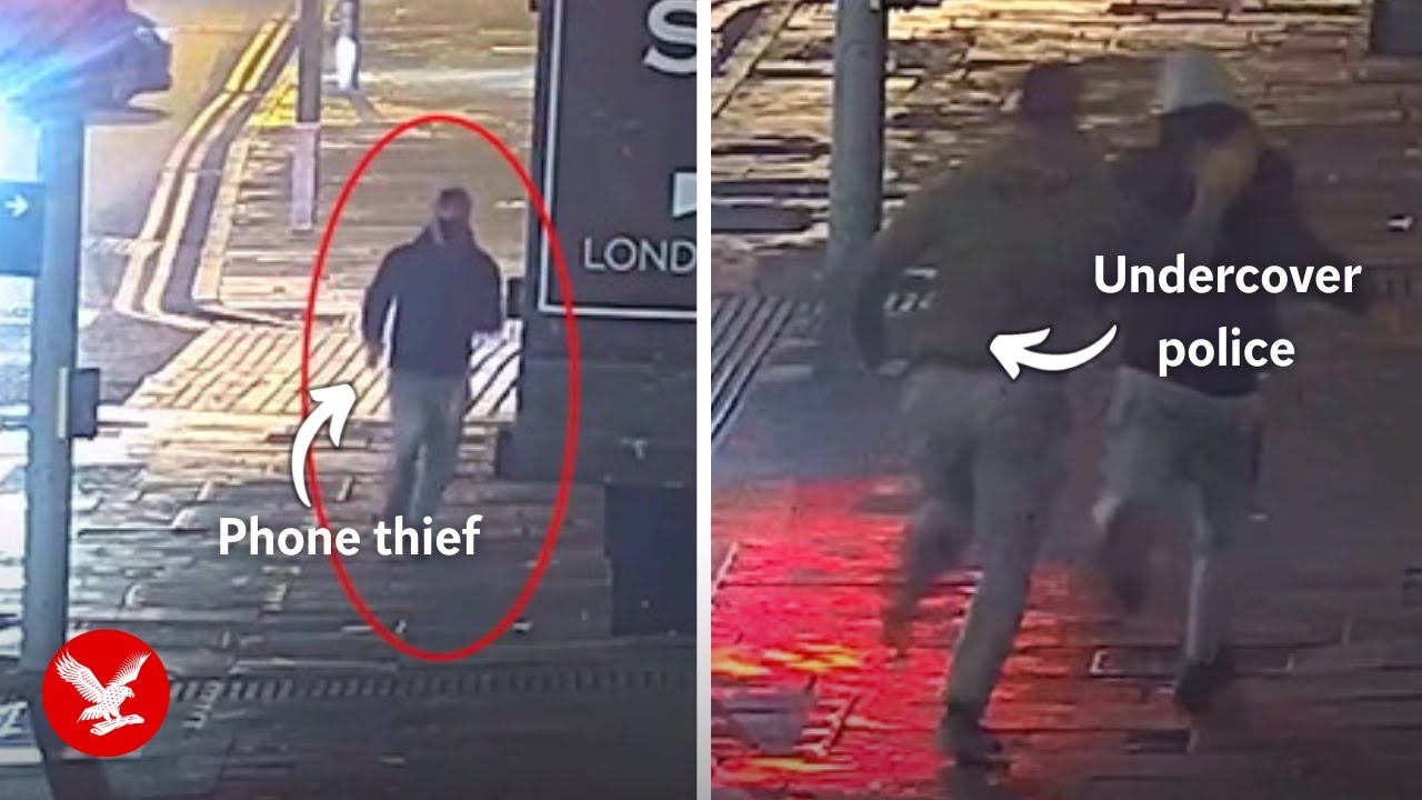 Phone thief caught in under 60 seconds by undercover police