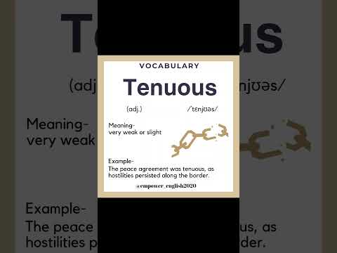#shorts Vocabulary | TENUOUS