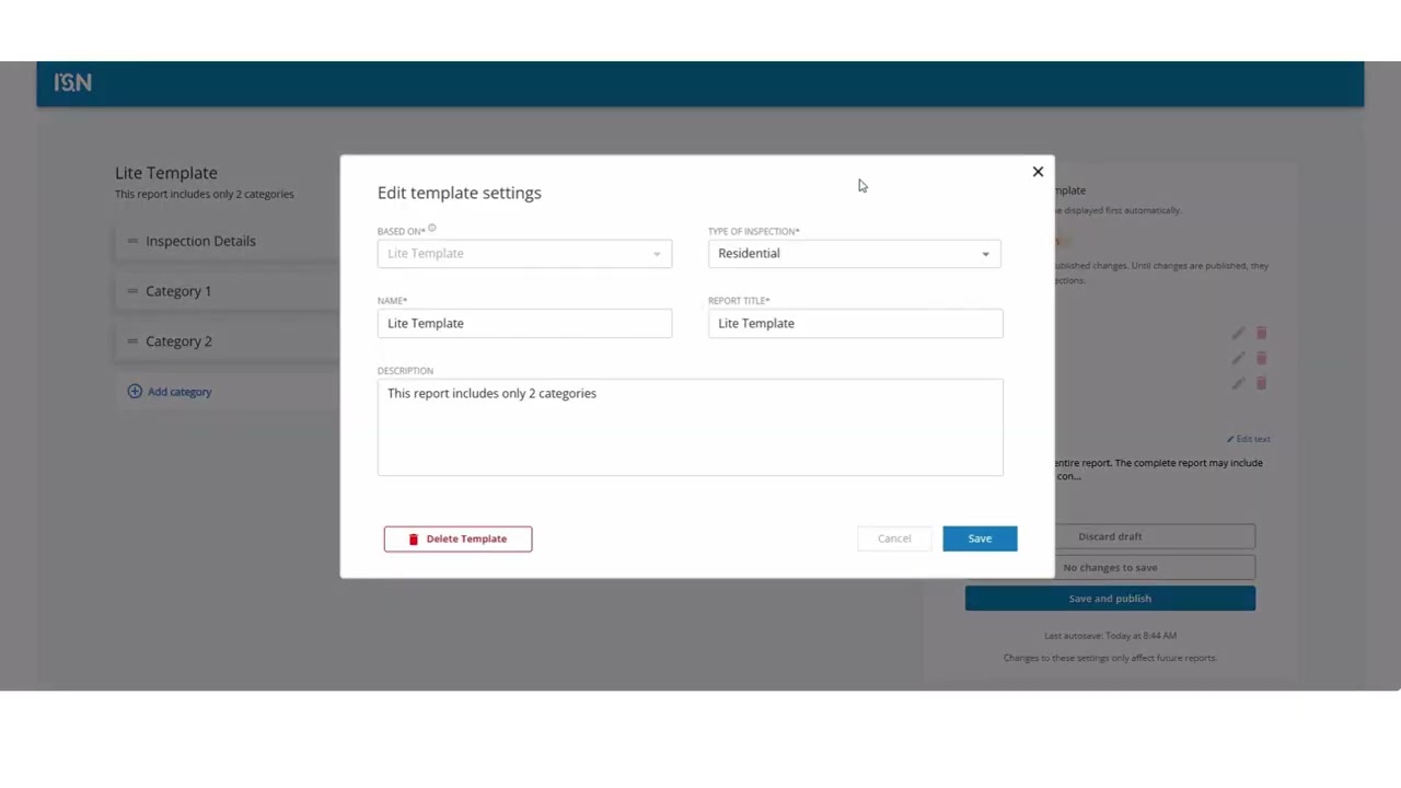 How to edit an existing template