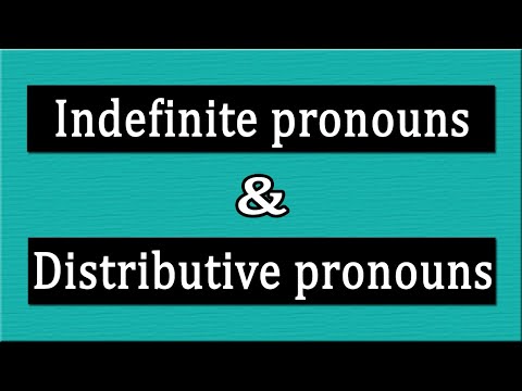 Distributive pronouns and Indefinite pronouns | English Grammar | English/Urdu/Hindi