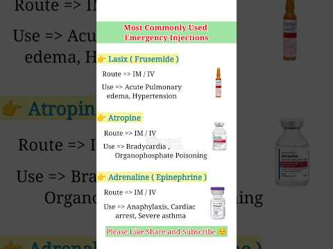 Commonly Used Emergency injection #emergency #injection #medicine