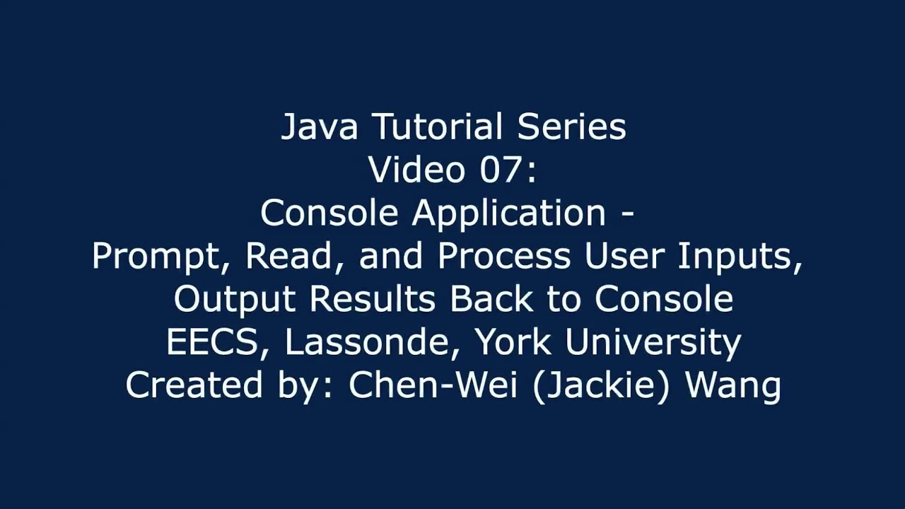 EECS1021 Java Tutorial 07