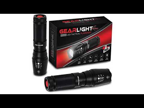 MUST SEE  Hunting Gear Review! GearLight LED Tactical Flashlight S1000 [2 PACK] - High Lumen, Zoo..