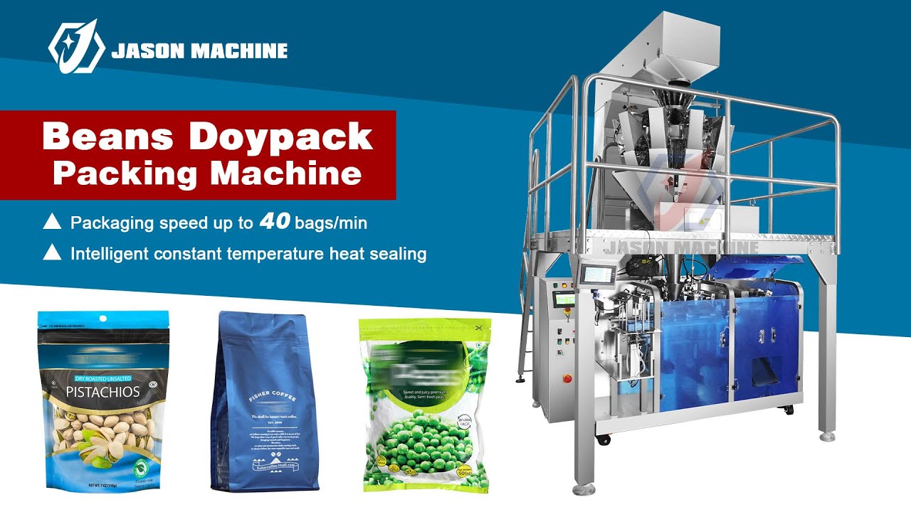 Coffee Beans Doypack Packing Machine Premade Bag Packaging