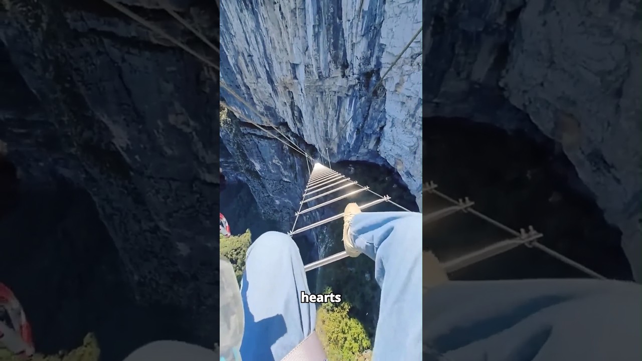 China's Most Dangerous 5000 Feet Sky Ladder! 🧗😳