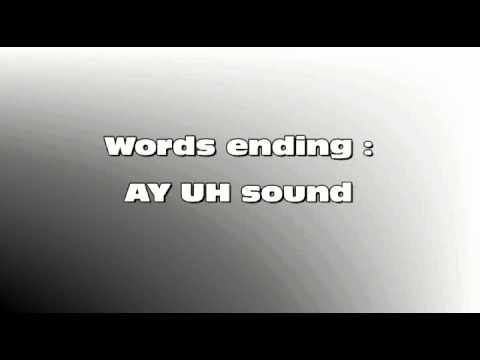 British Accent Video - Words ending with AY Uh sound