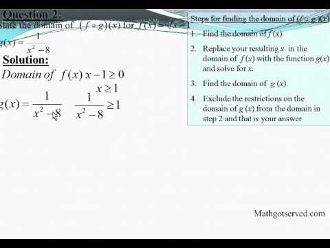 Finding domain of composite functions