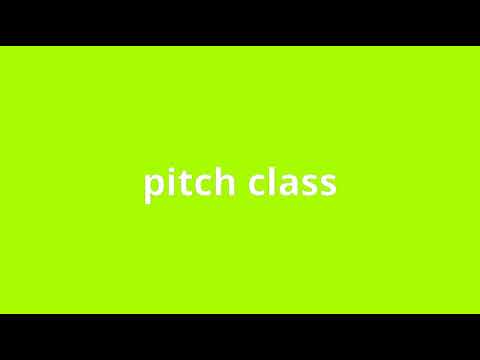 what is the meaning of pitch class