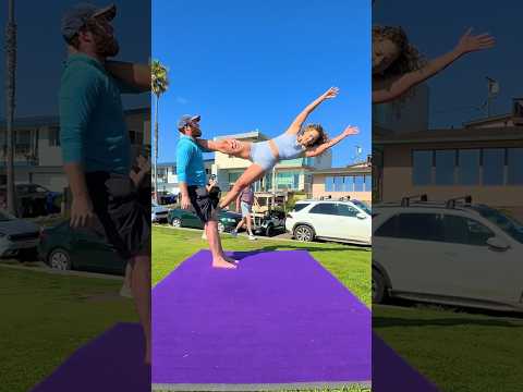 Acro with a stranger! Check my bio to learn beginner acroyoga!
