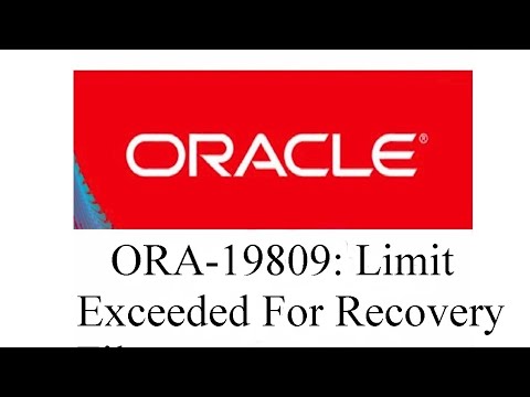 ORA-19809: Limit Exceeded For Recovery Files