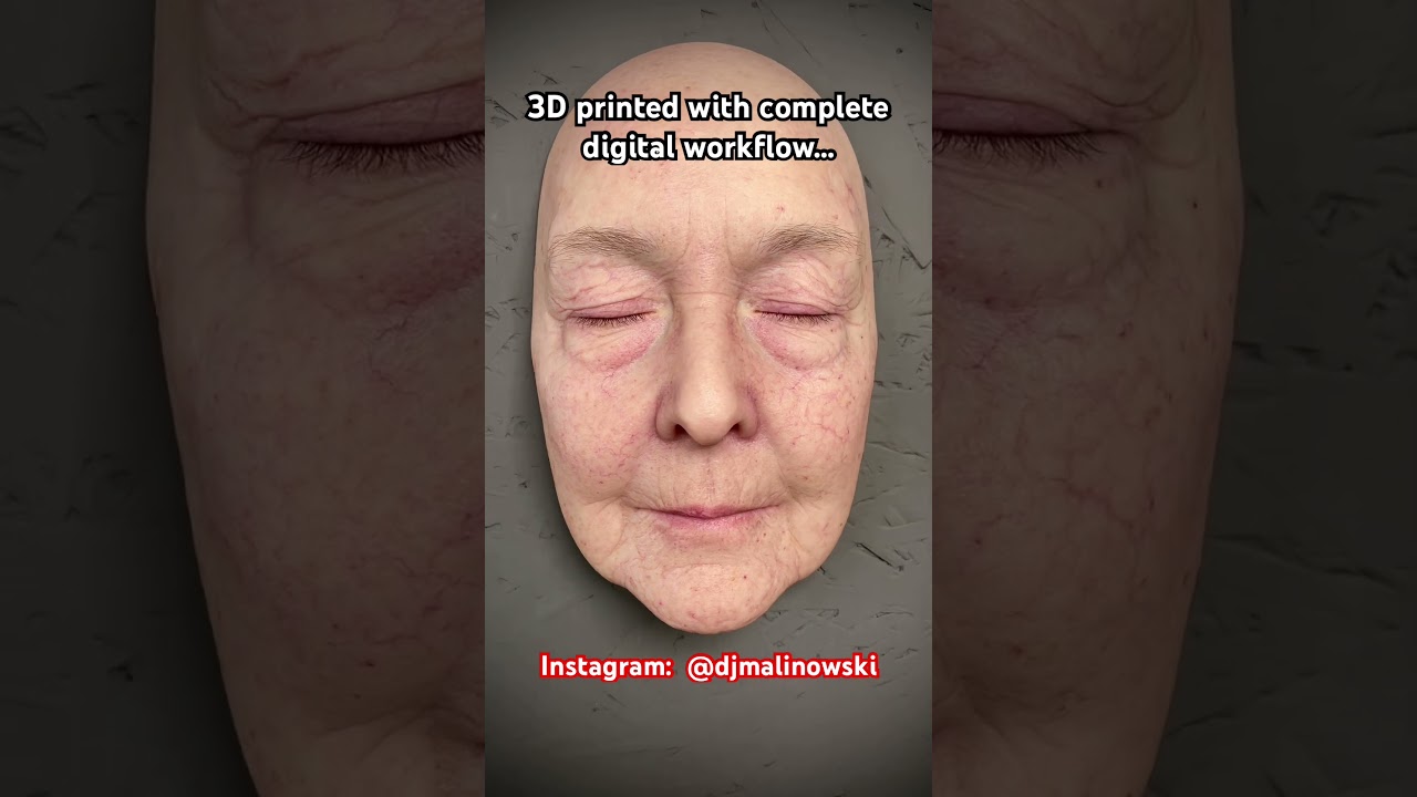 SILICONE FACE - 3D Printed Mould with Digital Workflow ☺️ #prosthetics #makeup-effects #3dprinter