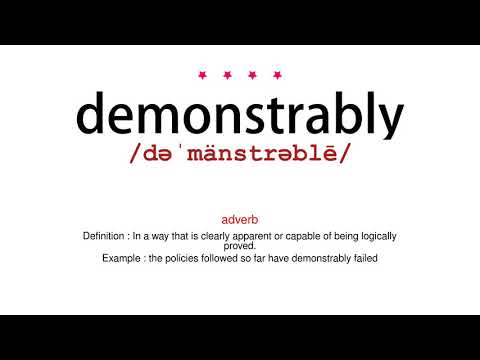 How to pronounce demonstrably - Vocab Today
