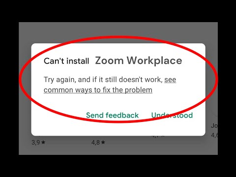 Can't install Zoom Workplace Google Play store Download Problem solve