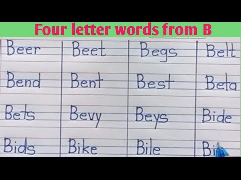 Four letter Words that start with B ( Part 2 )