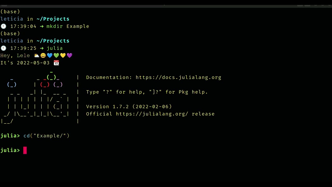 Creating Julia Environments