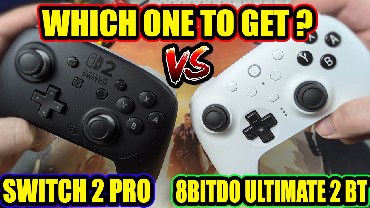 IN DEPTH COMPARISON! Switch 2 Pro Controller vs 8BitDo Ultimate 2 Bluetooth
