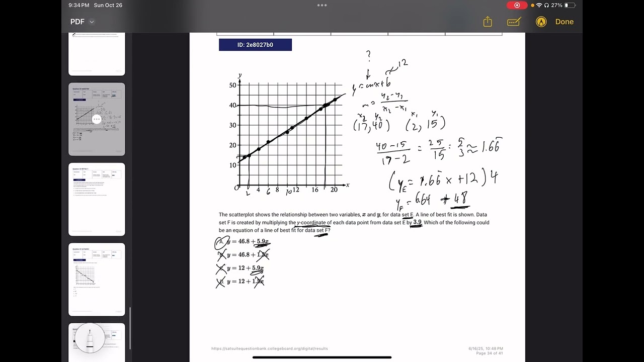 SAT Math Day 33/50 (Problem-solving and Data Analysis)