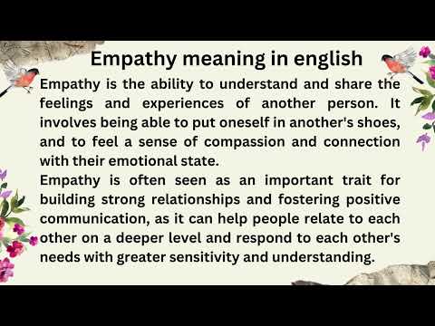 Empathy meaning in English