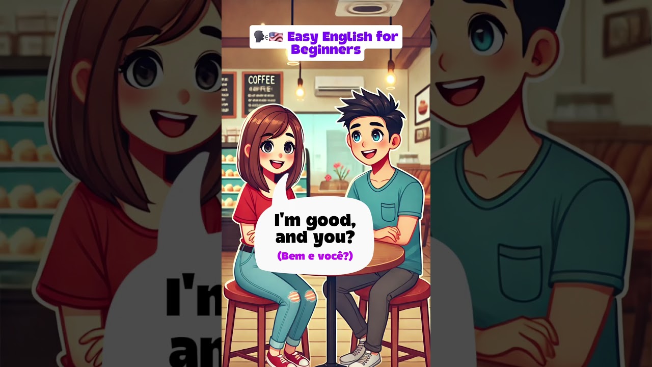 English Café Conversation ☕ | Diálogo em Inglês Simples para Iniciantes | Learn English Easily