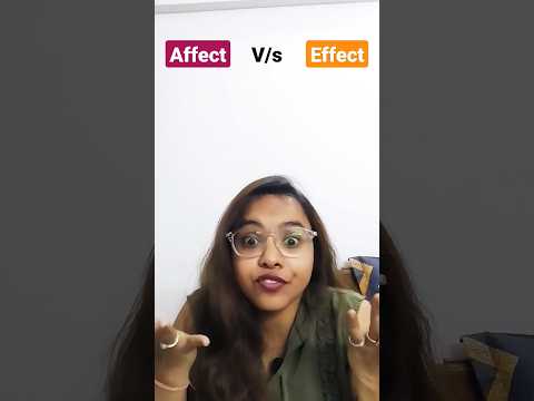Affect v/s Effect | Learn English